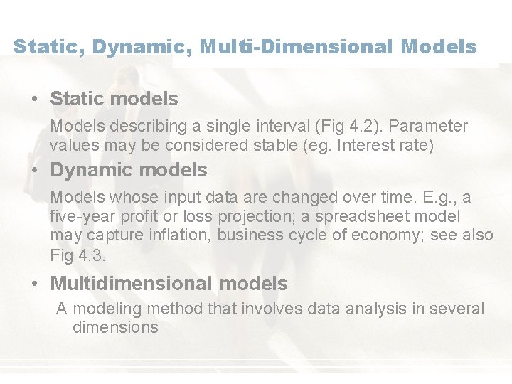 Chapter 4 MODELING AND ANALYSIS Model component Data