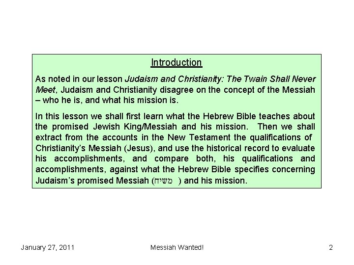 CounterMissionary Education Messiah Wanted A CounterMissionary ...