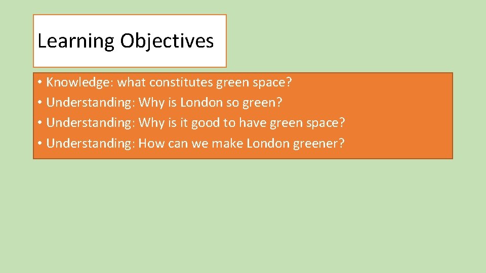 Urban Greening London 47 Case Study Learning Objectives