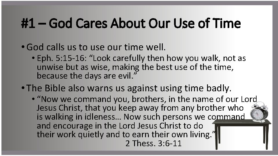 Managing My Time What does God say about