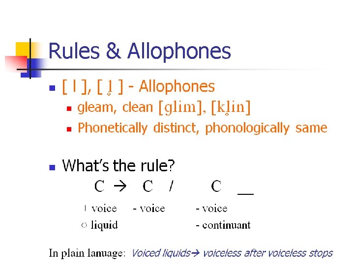 Chapter 4 Phonology not the study of telephones