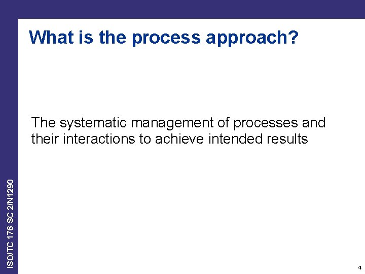 ISO 9001 2015 The process approach ISOTC 176SC