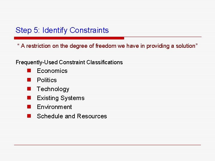 Analyzing the Problem Continued and Product Features and