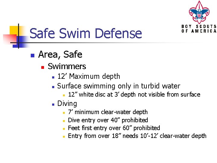 Safe Swim Defense Original Presentation Prepared By James