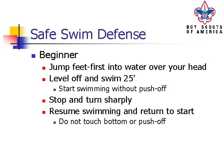 Safe Swim Defense Original Presentation Prepared By James