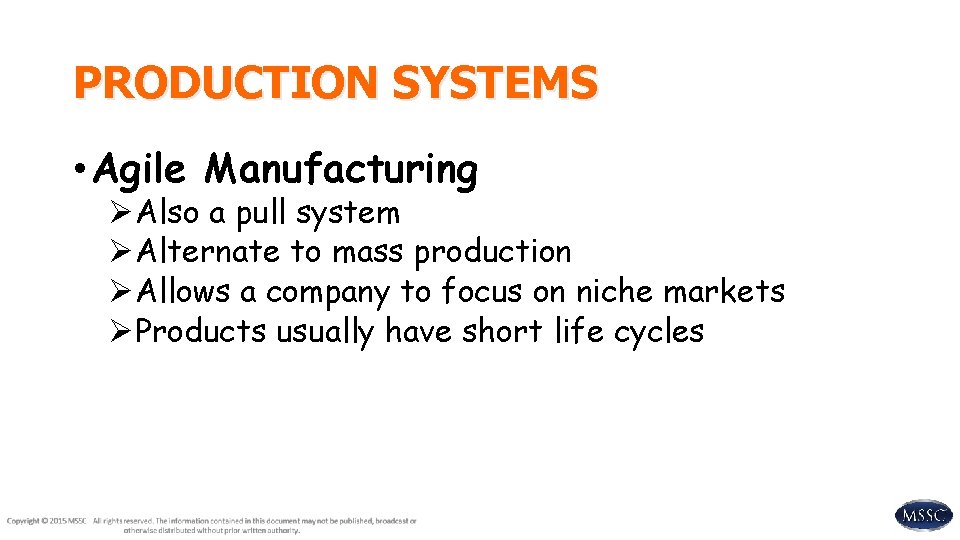 Unit 49 1 Production Components HighPerformance Manufacturing Production