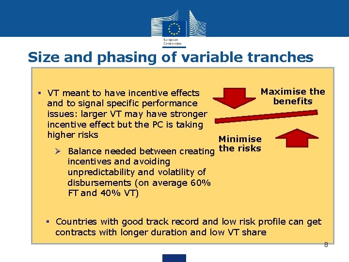 Budget Support Module 5 Design Indicators and tranches