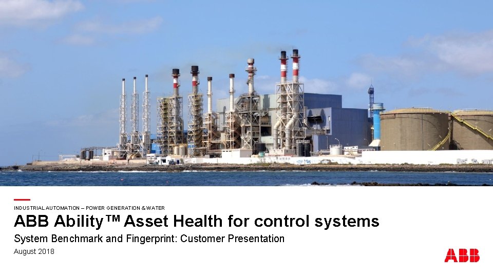 ABB Ability Asset Health for control systems INDUSTRIAL