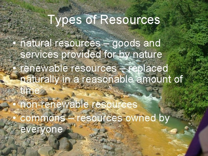 Human Impact on Resources Biodiversity and Ecosystems Types