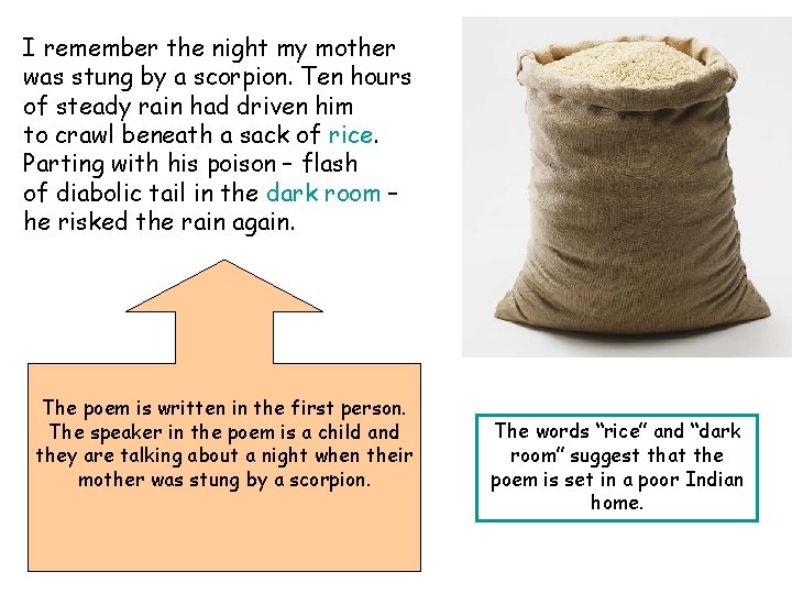 Night of the Scorpion Nissim Ezekiel The poem