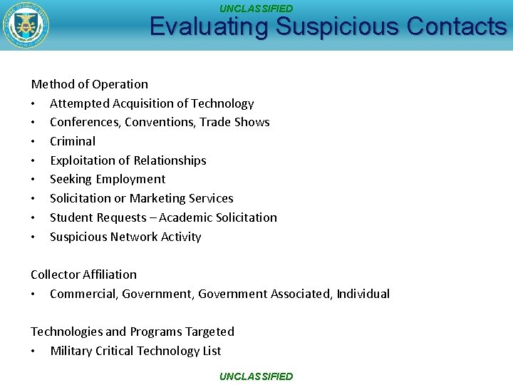 UNCLASSIFIEDFOUO Defense Security Service Cybersecurity Operations ...