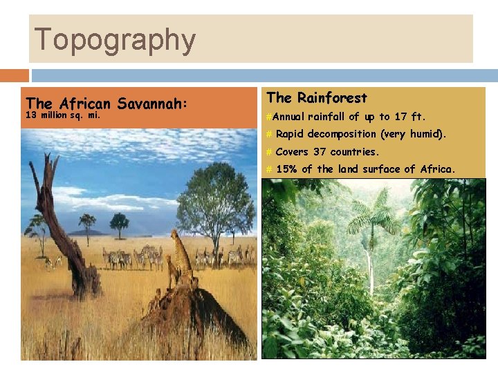 WHAT DO YOU KNOW ABOUT AFRICAS GEOGRAPHY AND