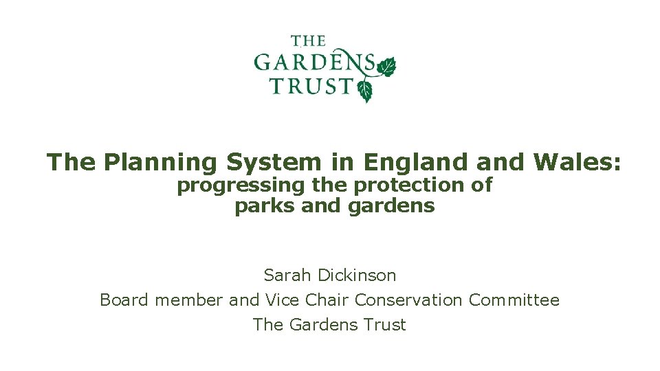 The Planning System in England Wales progressing the