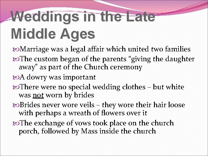 History of Weddings Customs and Traditions Historical Forms