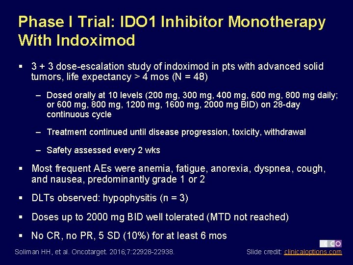 IDO Inhibitors in Cancer Immunotherapy Geoffrey T Gibney