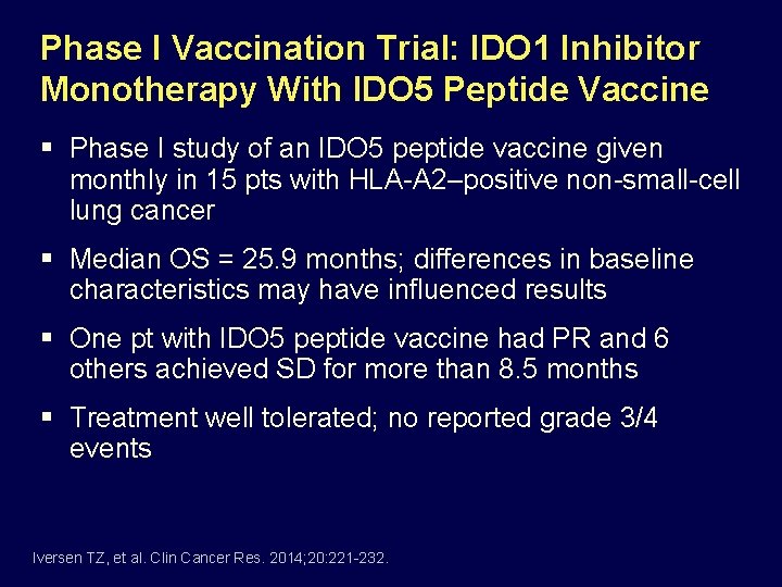 IDO Inhibitors in Cancer Immunotherapy Geoffrey T Gibney
