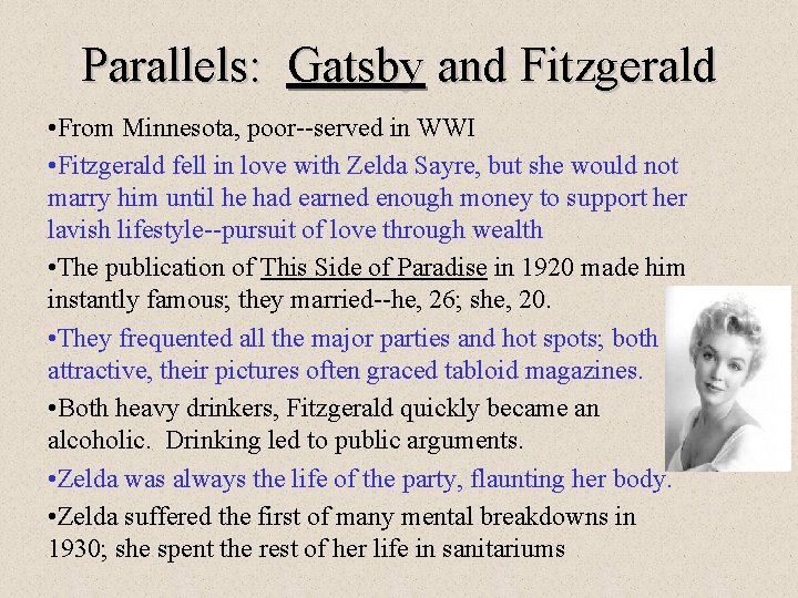 The Great Gatsby F Scott Fitzgerald History of