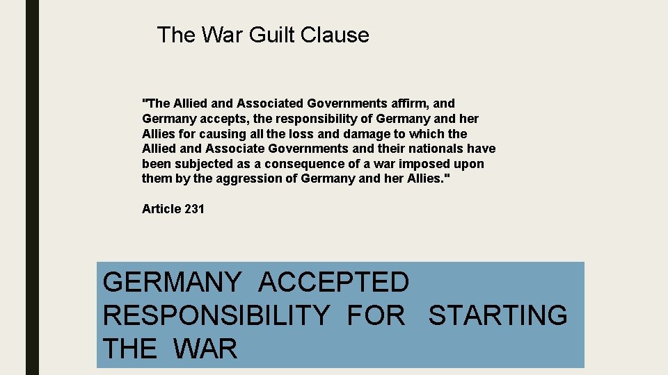 14 POINTS THE TREATY OF VERSAILLES Essential Questions