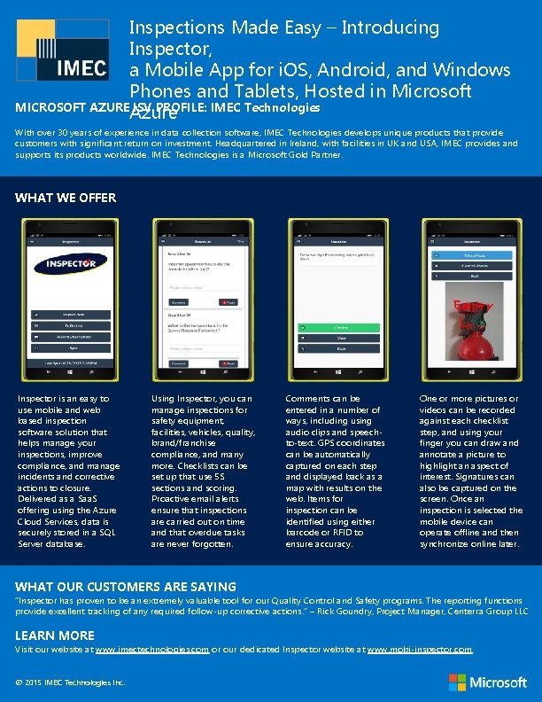 Inspections Made Easy Introducing Inspector a Mobile App