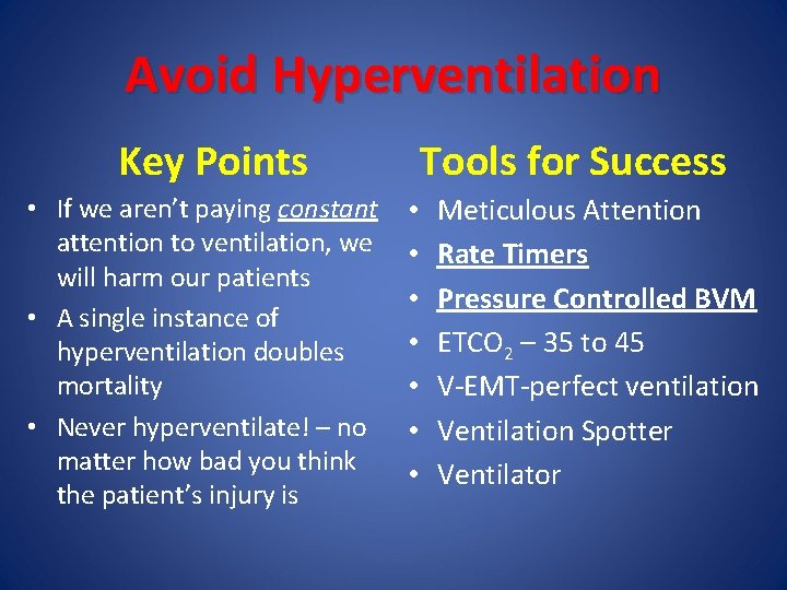 The EPIC Project Prehospital Management of Traumatic Brain