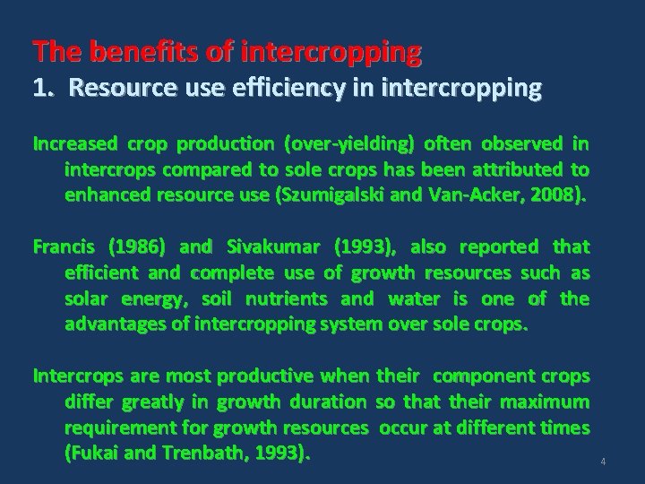 In the name of God 1 Intercropping Ecology