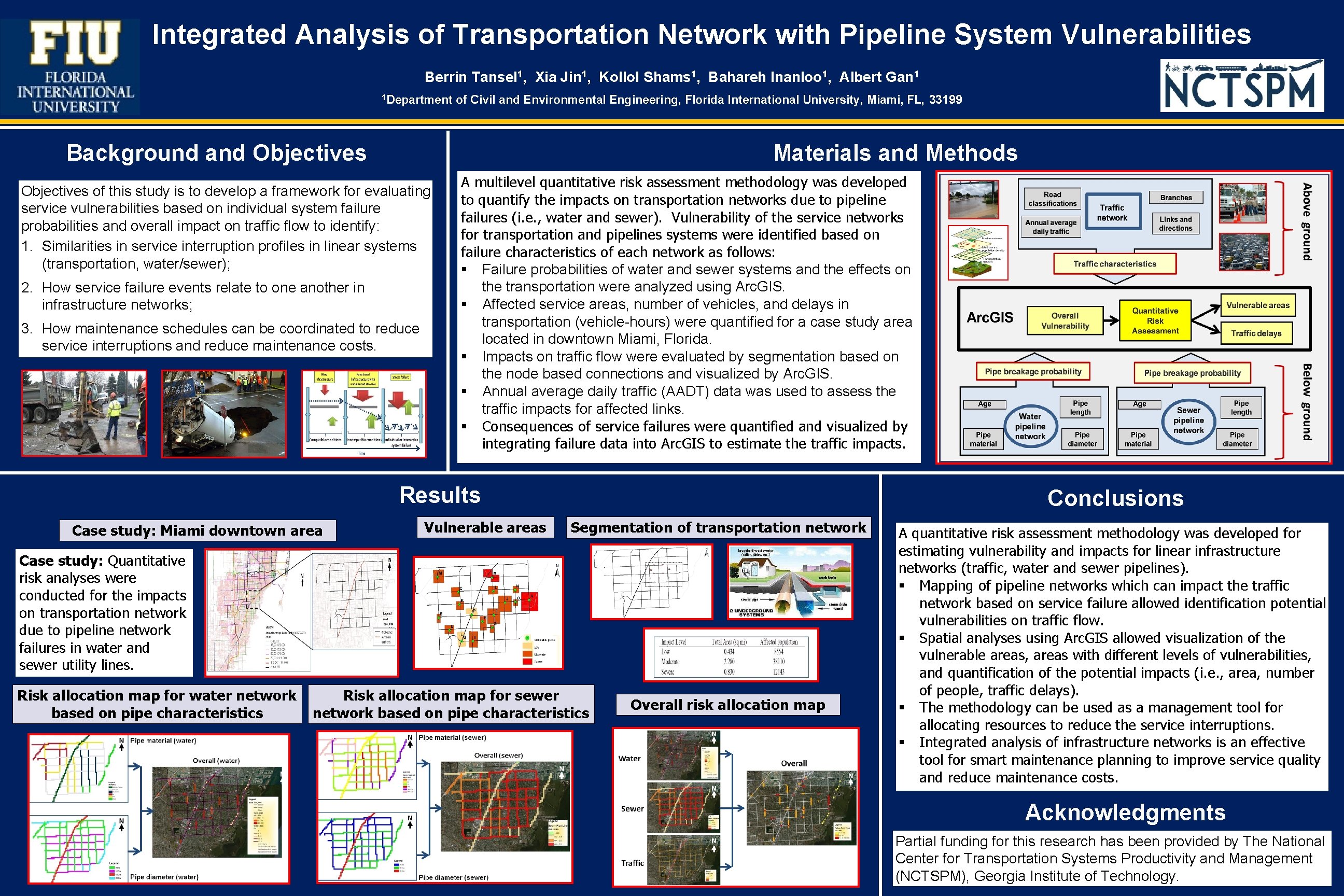 Integrated Analysis of Transportation Network with Pipeline System