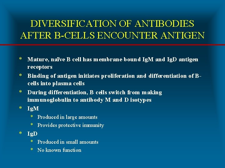ANTIBODY STRUCTURE AND THE GENERATION OF BCELL DIVERSITY