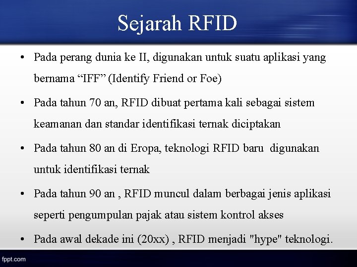 RFID Radio Frequency Identification Disusun oleh Erlina Indra