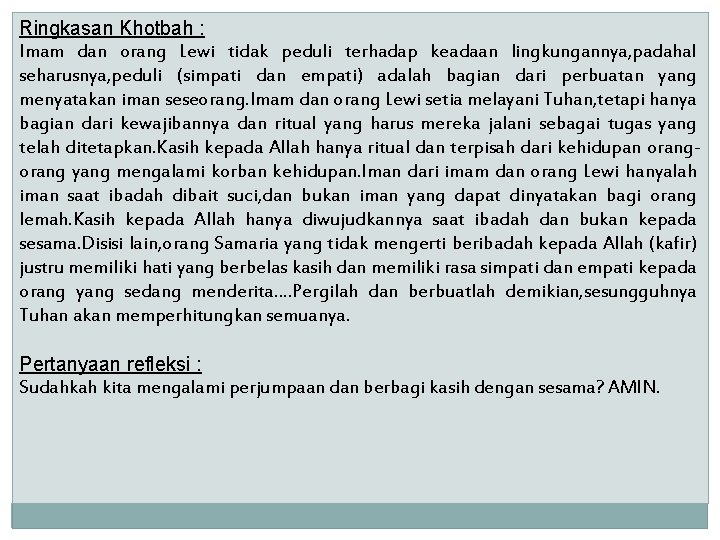 IBADAH RUTIN KOMISI KAUM BAPAK Jumat 14 November