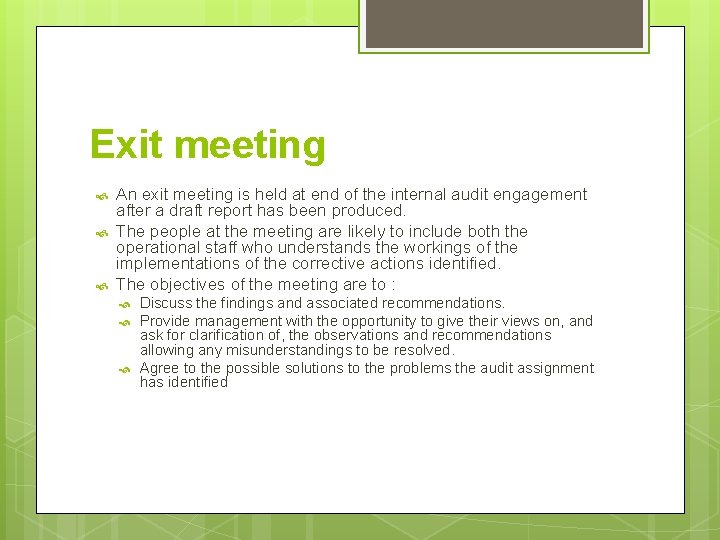 Auditing 1 Lecture 15 Internal audit Introduction The