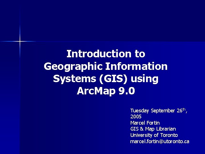 Introduction to Geographic Information Systems GIS using Arc