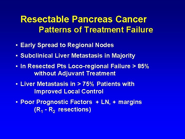 Neoadjuvant Therapy for Pancreatic Cancer Mark M Zalupski