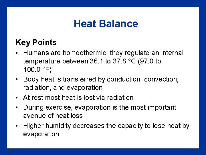 chapter 11 Exercise in Hot and Cold Environments