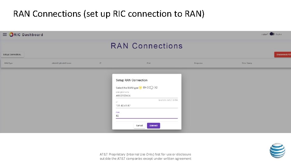 RIC Dashboard Screens ATT Proprietary Internal Use Only