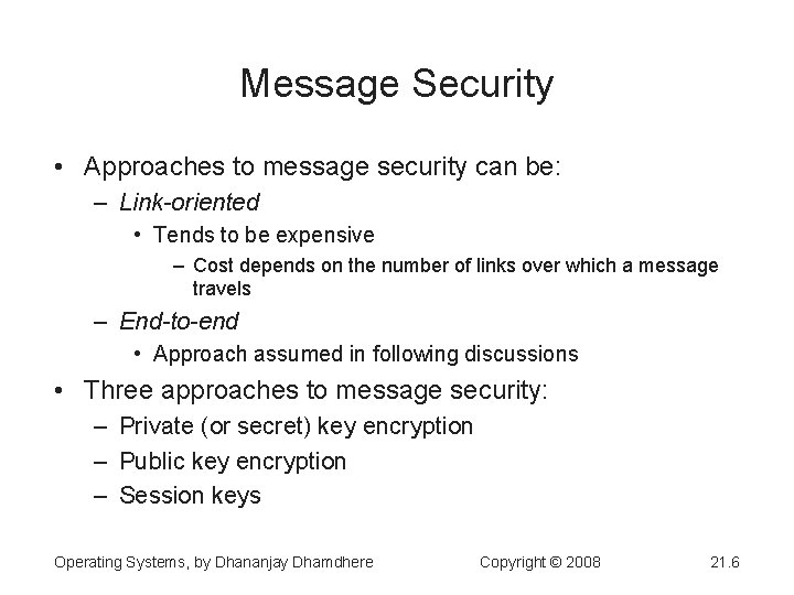Chapter 21 Distributed System Security Copyright 2008 Introduction