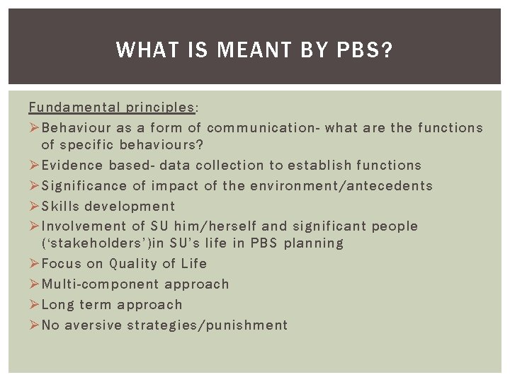 INVOLVING SERVICE USERS IN THE FORMULATION AND IMPLEMENTATION