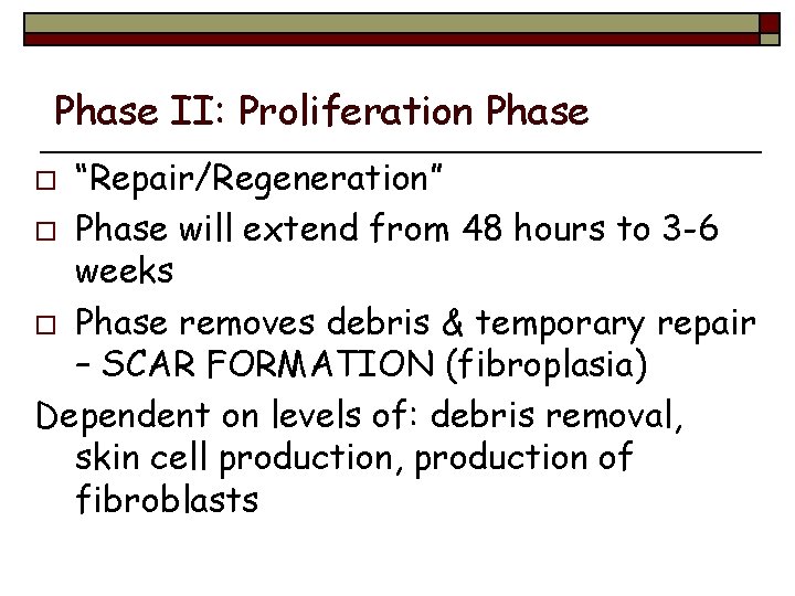 Tissue Response to Injury Cardinal Signs of Inflammation