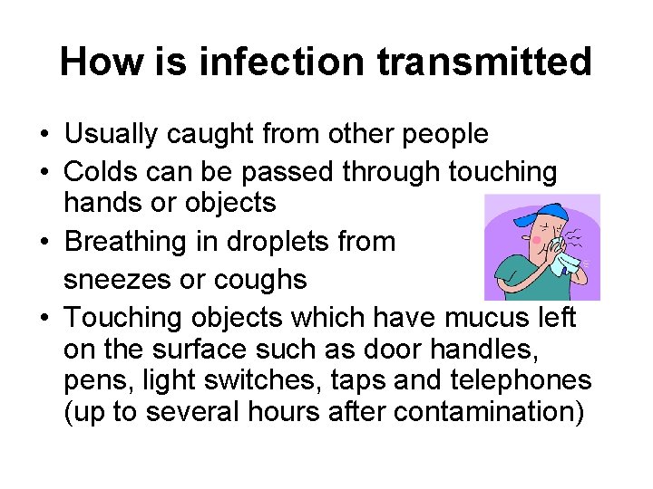 TOOL BOX TALKS Cold and flu prevention When