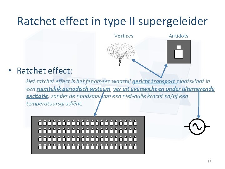 Het ratchet effect in een supergeleidende Mo Gefilm