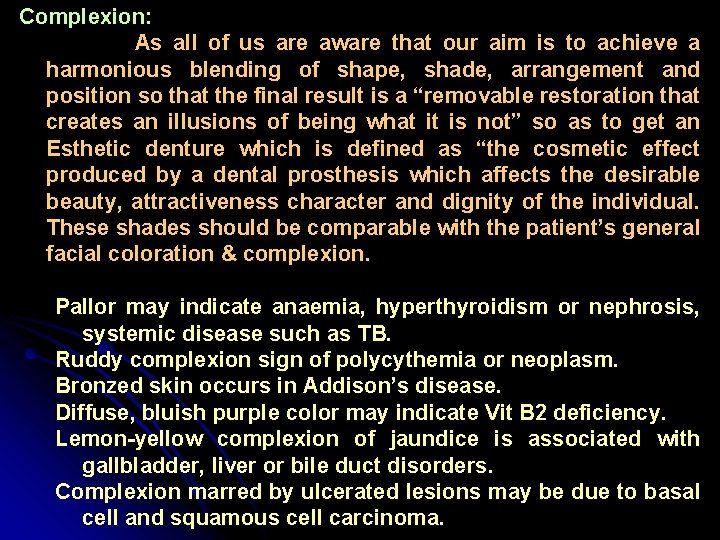 Diagnosis and Treatment Plan for Complete Denture Patients