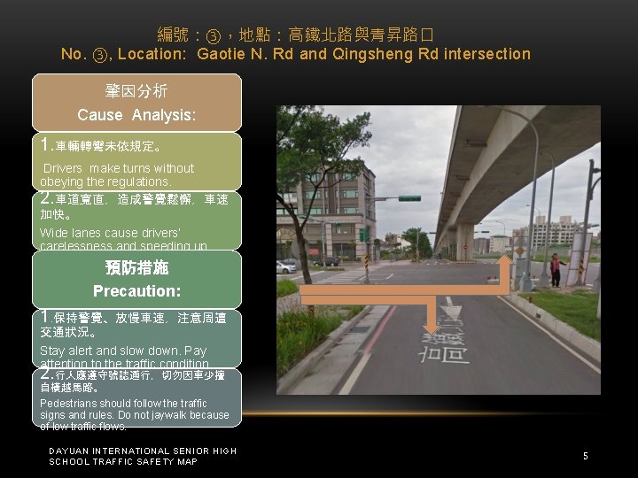 DAYUAN INTERNATIONAL SENIOR HIGH SCHOOL TRAFFIC SAFETY MAP