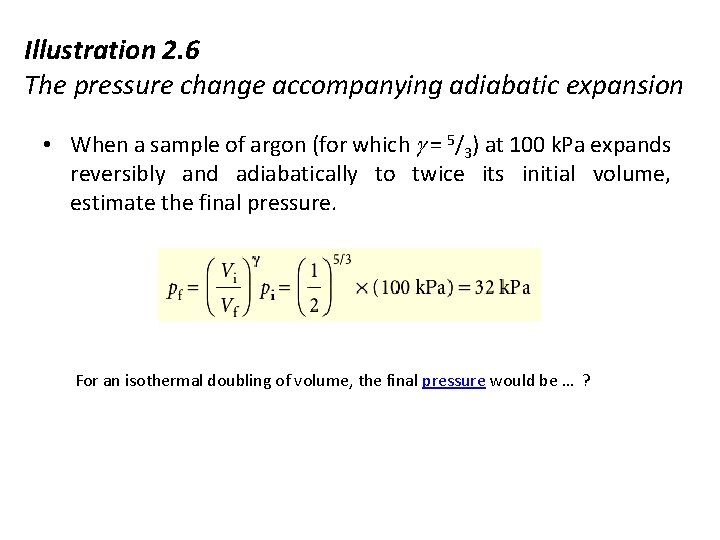 Chapter 2 The First Law Unit 3 adiabatic
