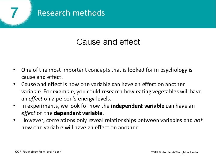 Research methods How science works OCR Psychology for