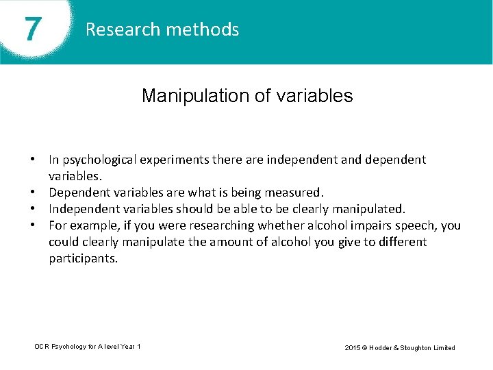 Research methods How science works OCR Psychology for