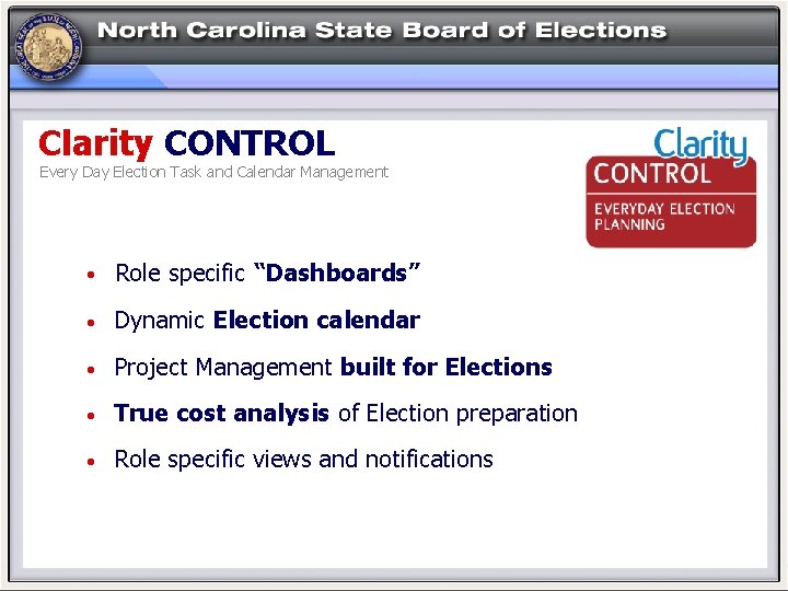 Web Based Election Tools Web Based Implementation Team