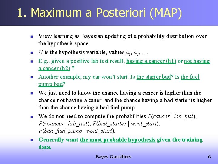 Naive Bayes Classifier Comp 3710 Artificial Intelligence Computing