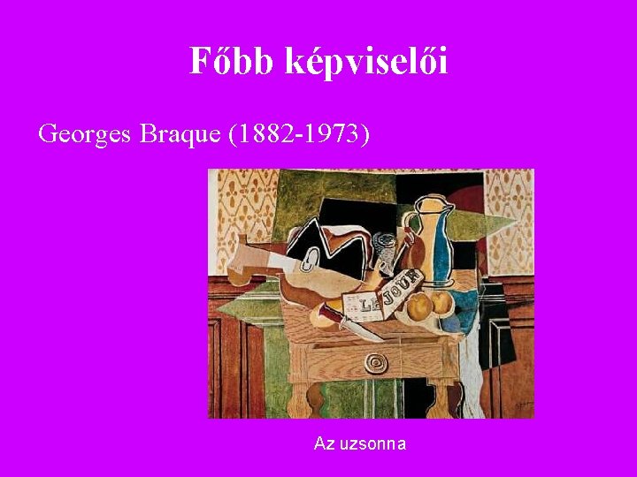 A kubizmus A kubizmus fogalma A kubizmus avantgrd