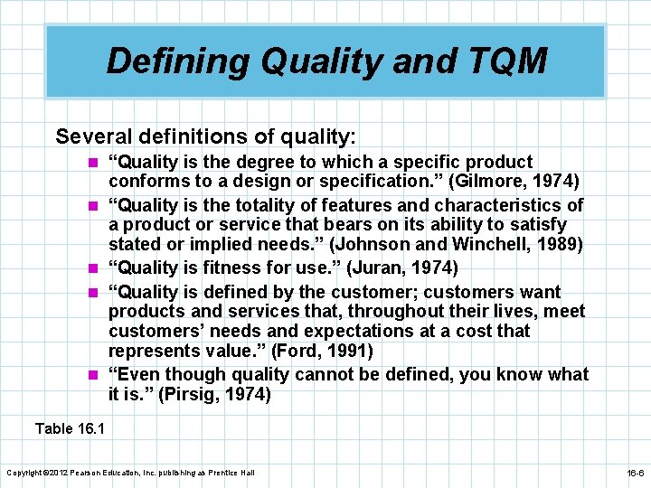 Chapter 16 Statistical Quality Control To accompany Quantitative