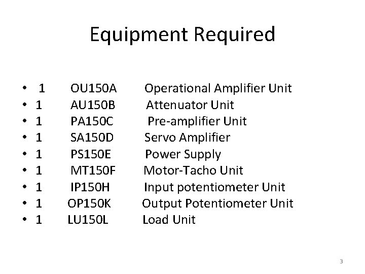 Modern Control Systems MCS Experiment 01 Introduction of