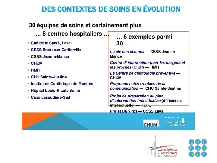 DES OUTILS AU SERVICE DUNE NOUVELLE RELATION PATIENTSSOIGNANTS